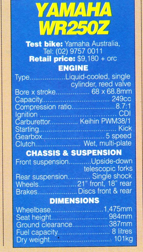 HERITAGE RIDE: 1998 Yamaha WR250Z - ADB Magazine