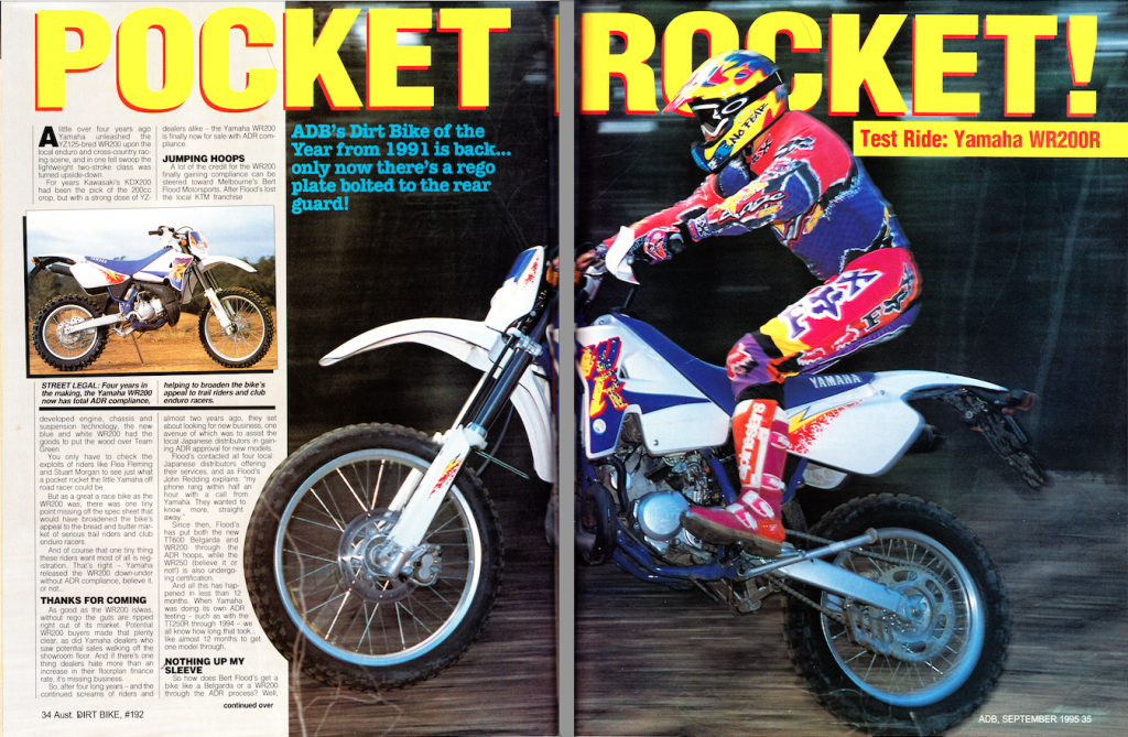 VINTAGE TEST | 1995 YAMAHA WR200R - Australasian Dirt Bike Magazine